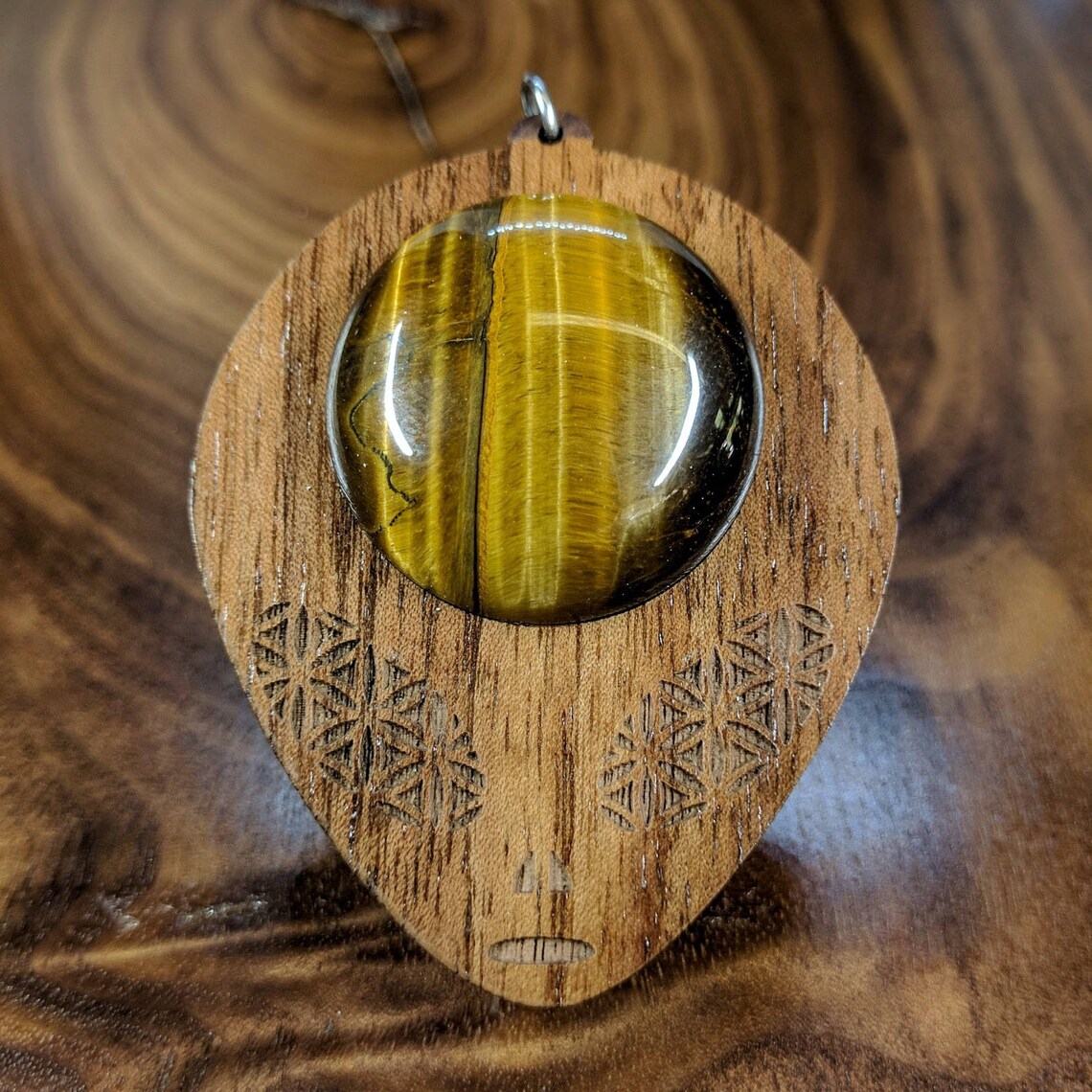 Sacred Geometry Alien 30mm Gemstone Hardwood Pendant Crystal | Etsy