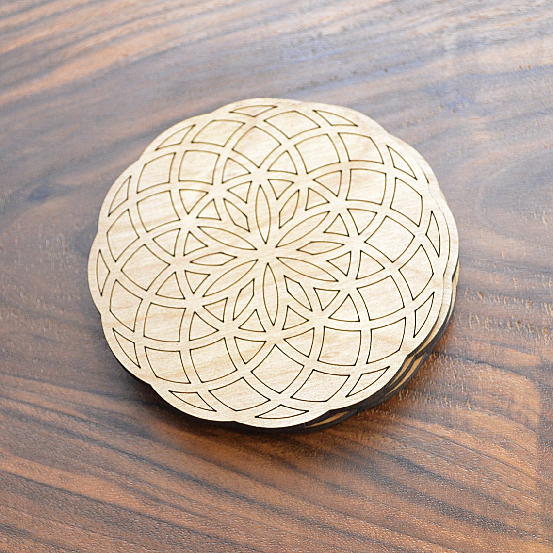 Tube Torus Seed of Life 3.5" or 4" Drink Coasters - Sacred Geometry ...