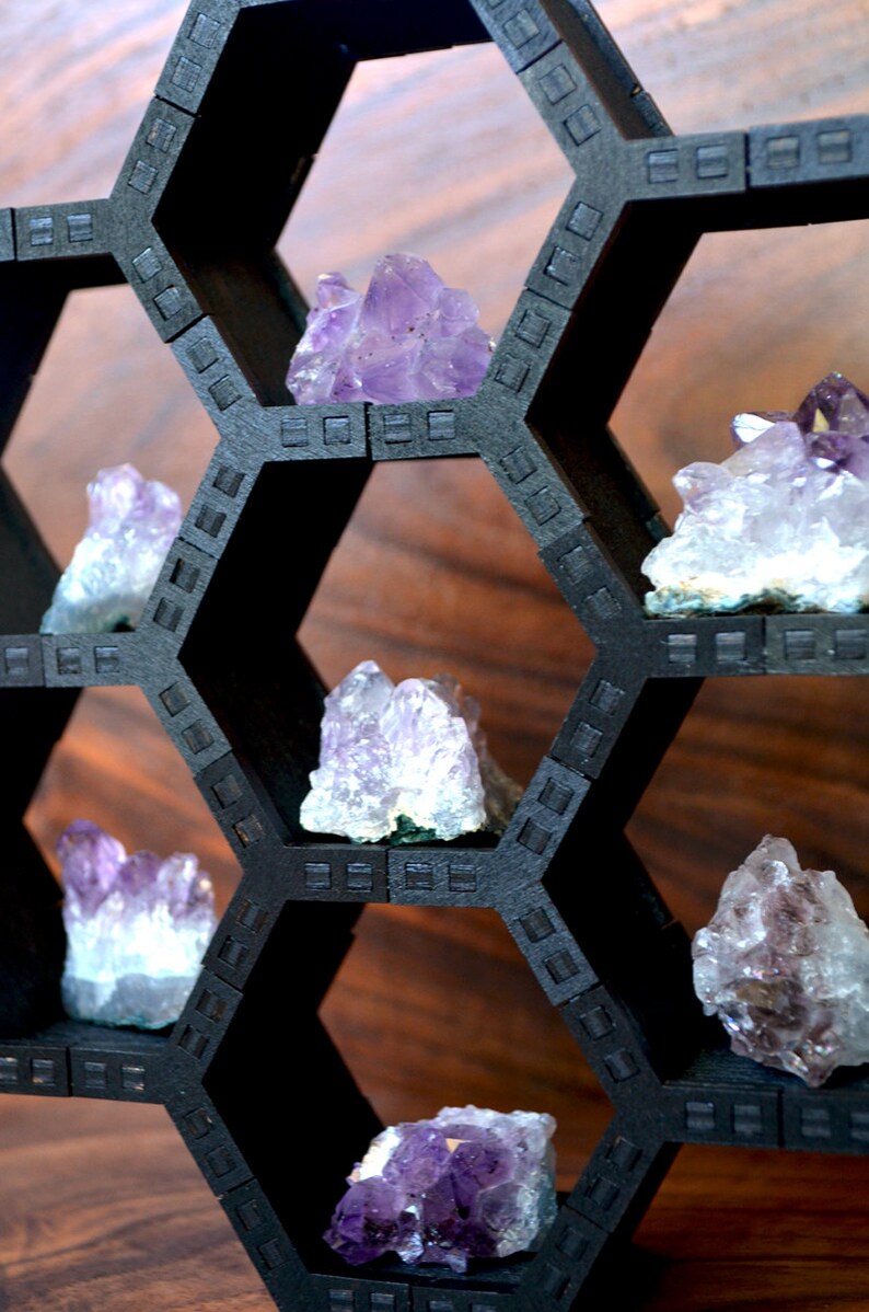 DIY Honeycomb Cube Grid Shelf Display Geometría Sagrada - Etsy España