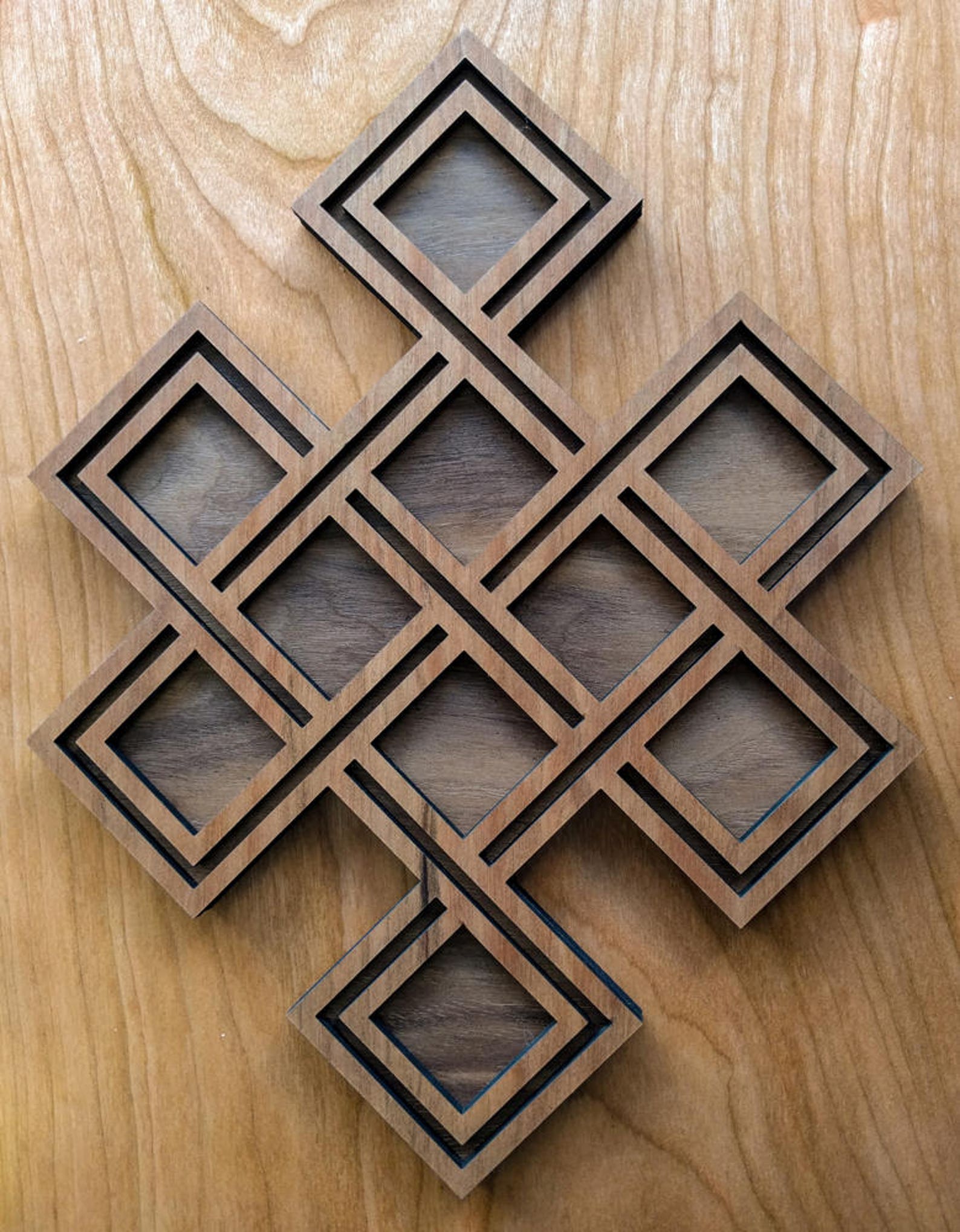 Infinite Knot 18" or 22" Laser Cut Wall Art - Endless Eternal Sacred ...