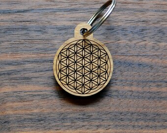 Sacred Geometry Key Chains Sacred Geometry Key Ring Flower - Etsy