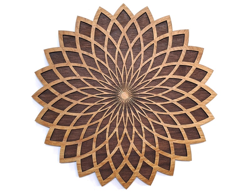 Torus Flower 10 Laser Cut Wood Wall Art Hanging Wooden - Etsy