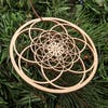 10 Sided Star Fractal Holiday Ornament Laser Cut Wood Wooden Sacred ...