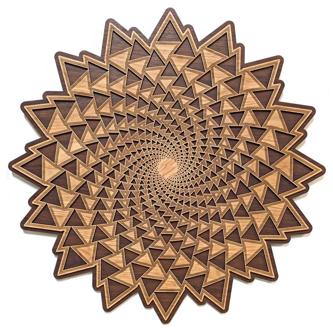 Organic Spiral Vortex Wall Art | Laser Cut Wood Sacred Geometry | Large ...
