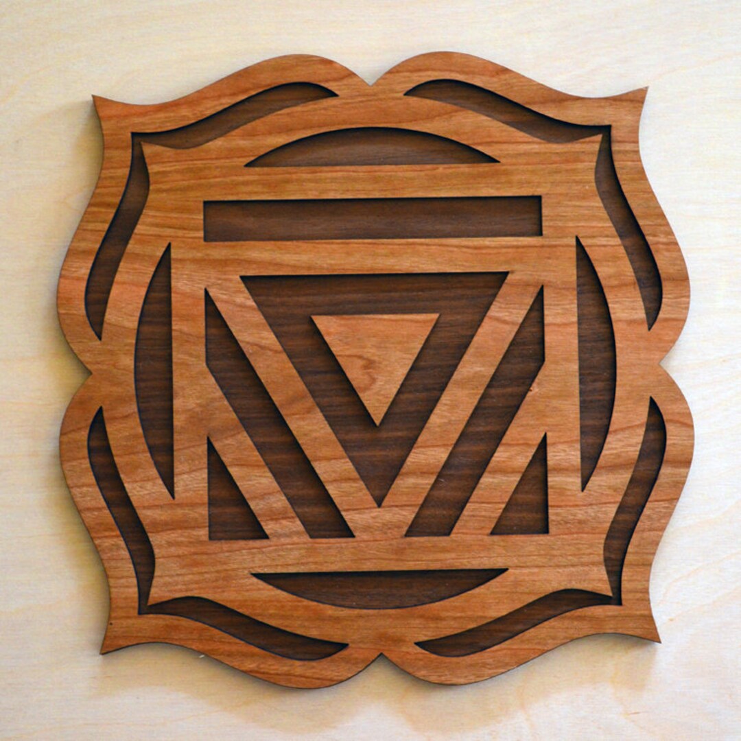 Root Chakra 18-22" Wood Wall Art - Laser Cut Wooden Living Room Home ...
