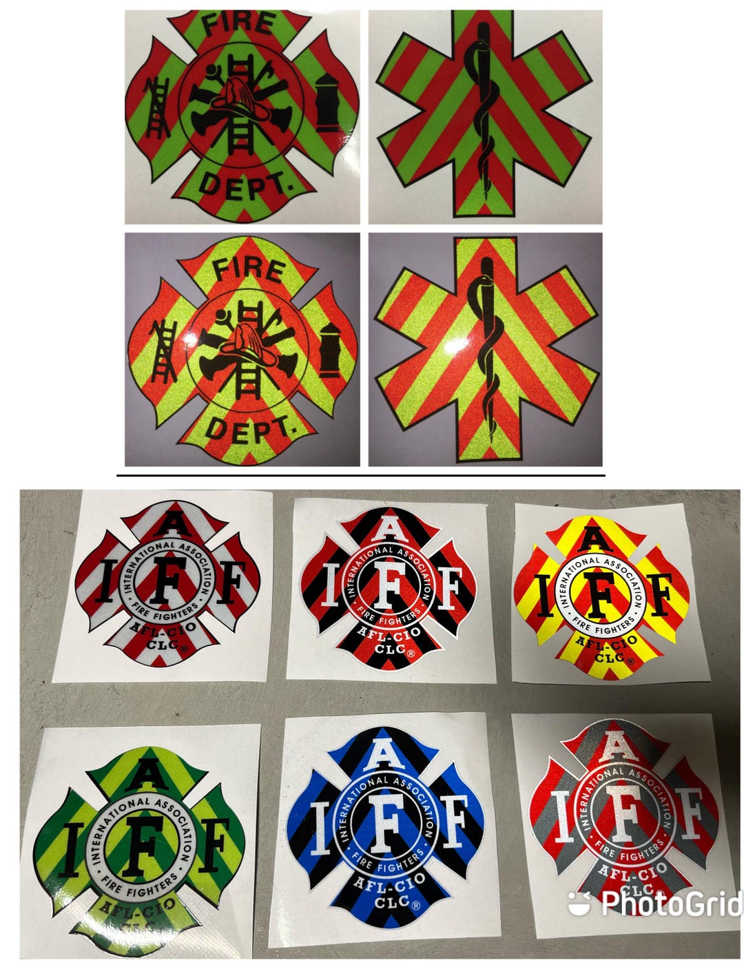 Union Career Firefighter Star of Life Paramedic EMT EMS Decal Sticker ...