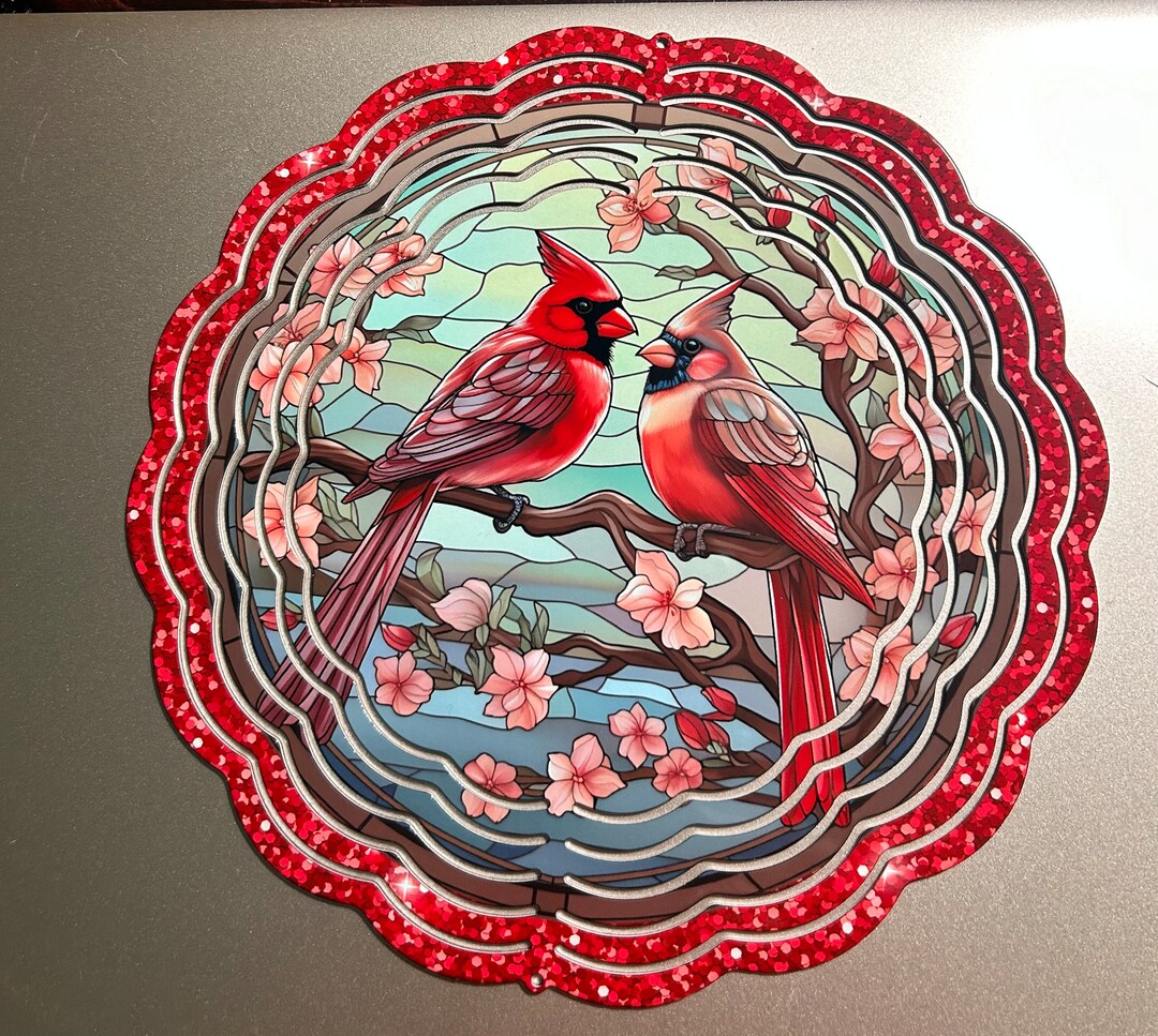 Wind Spinner 8" Cardinal With Hanger - Etsy