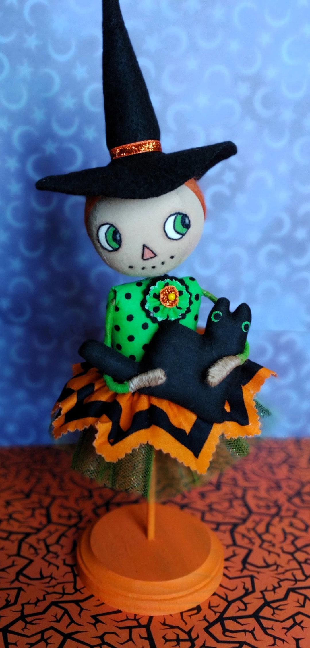 Sweet Fiona the Witch and Her Little Cat Mitch ~ OOAK ~ Collectible ...