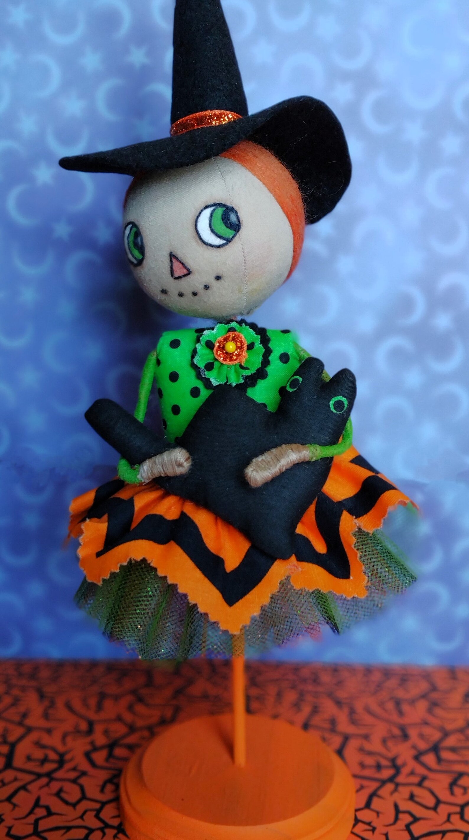 Sweet Fiona the Witch and Her Little Cat Mitch ~ OOAK ~ Collectible ...