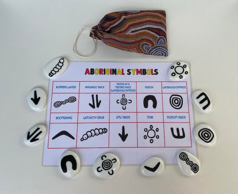 Aboriginal Story Stones Aboriginal Symbols Story Telling | Etsy