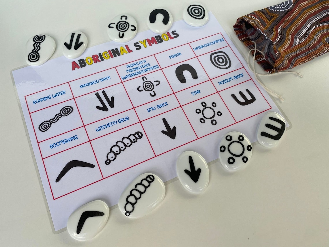Aboriginal Story Stones Aboriginal Symbols Story Telling | Etsy