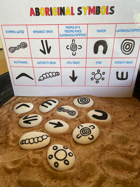 Aboriginal Story Stones Aboriginal Symbols Story Telling | Etsy