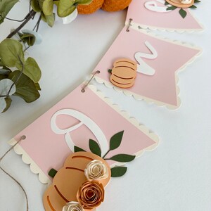 Pumpkin Party High Chair Banner, 1st Birthday Girl Pumpkin Birthday ...