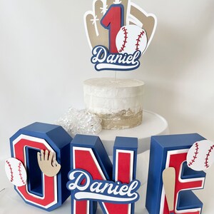 Rookie of the Year Baseball Cake Topper, Baseball First Birthday ...