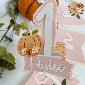 Pumpkin Party High Chair Banner, 1st Birthday Girl Pumpkin Birthday ...
