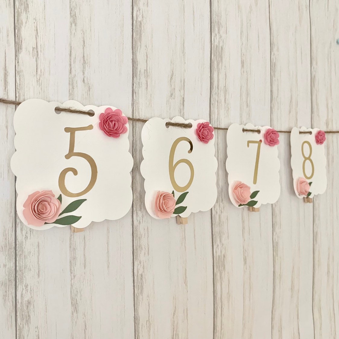 Flower Banner Floral Monthly Photo Banner Flower Birthday - Etsy
