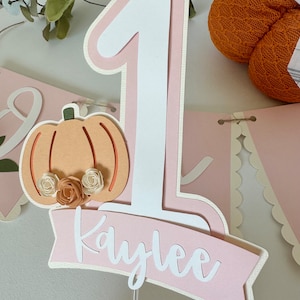 Pumpkin Party High Chair Banner, 1st Birthday Girl Pumpkin Birthday ...