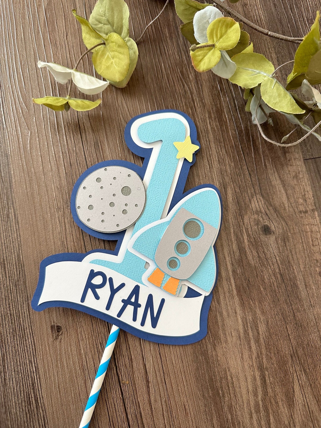 Space First Birthday Cake Topper, Space Birthday Decor, First Trip ...