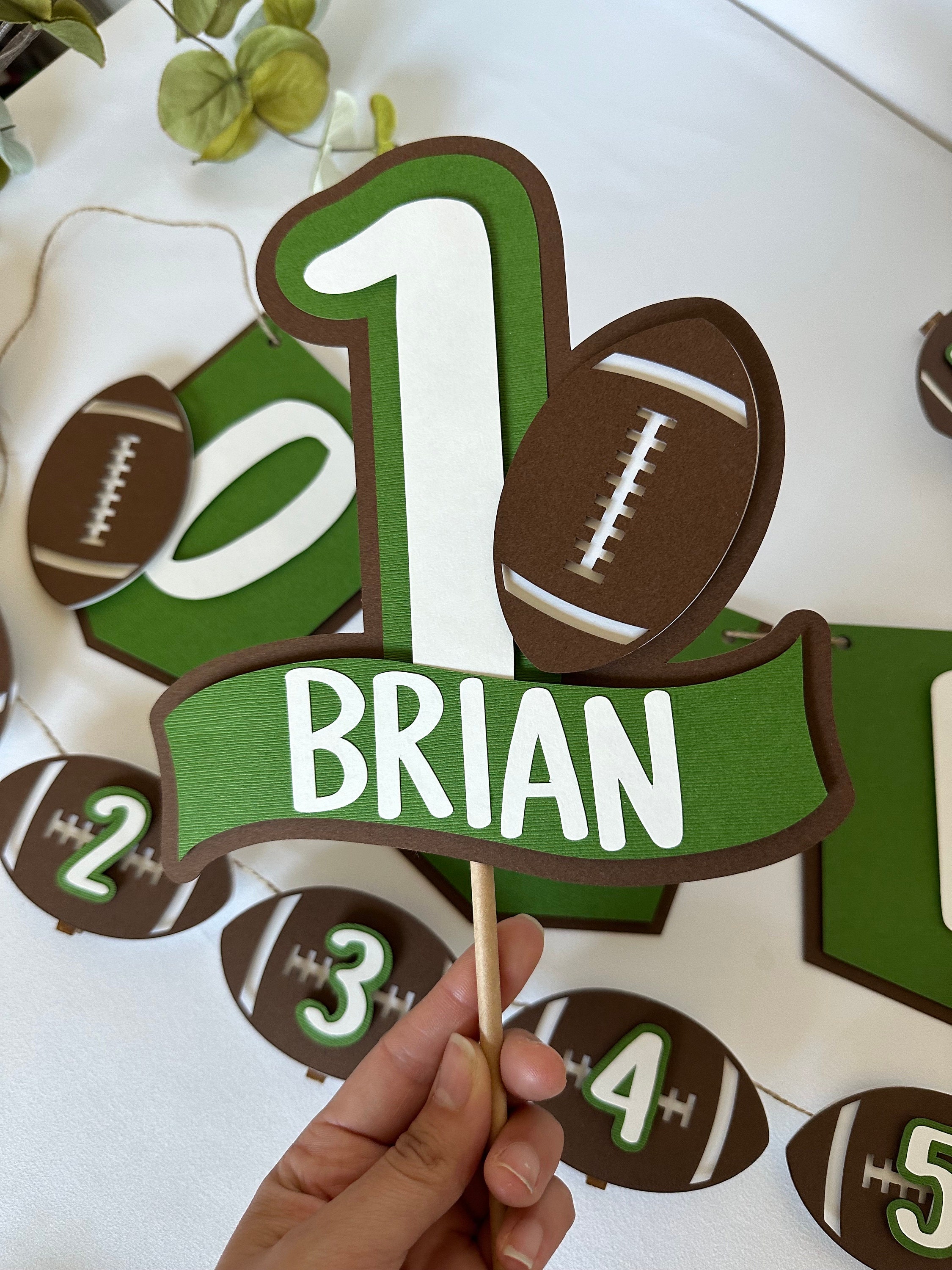 First Down Birthday Photo Banner, First Down Football Party, Rookie ...