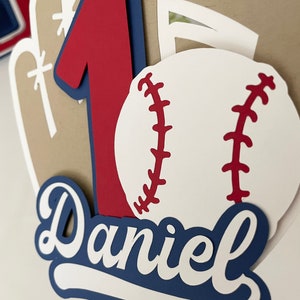Rookie of the Year Baseball Cake Topper, Baseball First Birthday ...