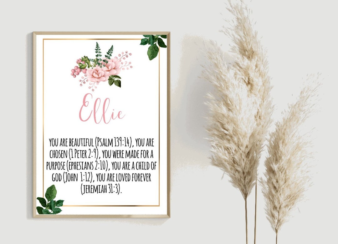 Personalized Christian Gifts for Women, Nursery Christian Wall Decor ...