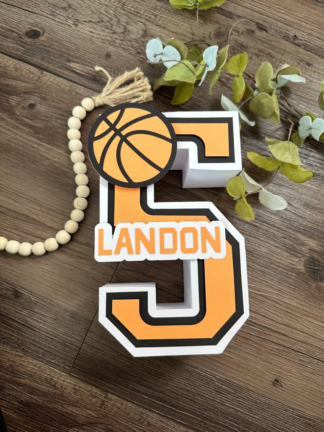 Basketball Birthday 3D Number, Basketball Party, Basketball Decorations ...
