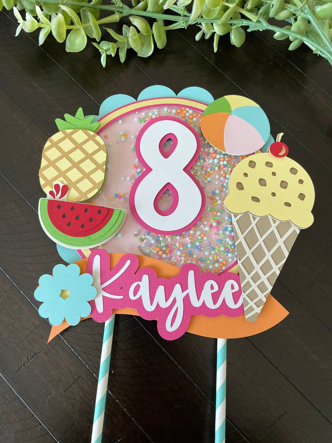 Splish Splash Birthday Cake Topper, 10th Birthday Cake Topper, Summer ...