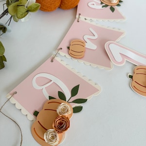 Pumpkin Party High Chair Banner, 1st Birthday Girl Pumpkin Birthday ...