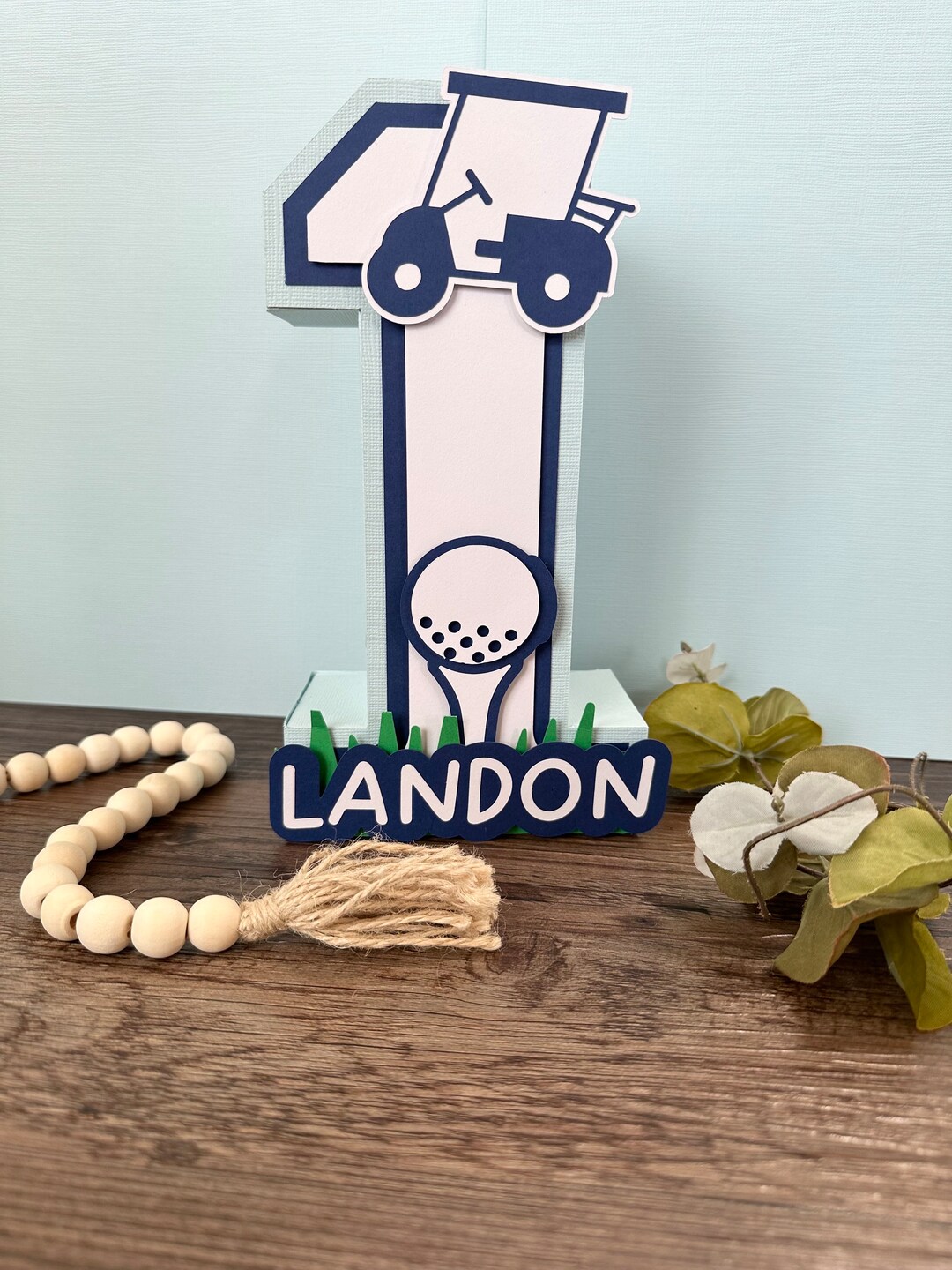 Hole in One Birthday 3D Number, Hole in One Party, Boy 1st Birthday ...