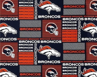 Denver Broncos Fabric by the Yard, Cotton Denver Broncos Fabric ...