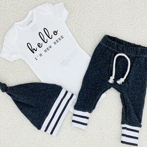Hello Im New Here Newborn Boy Coming Home Outfit Summer - Etsy