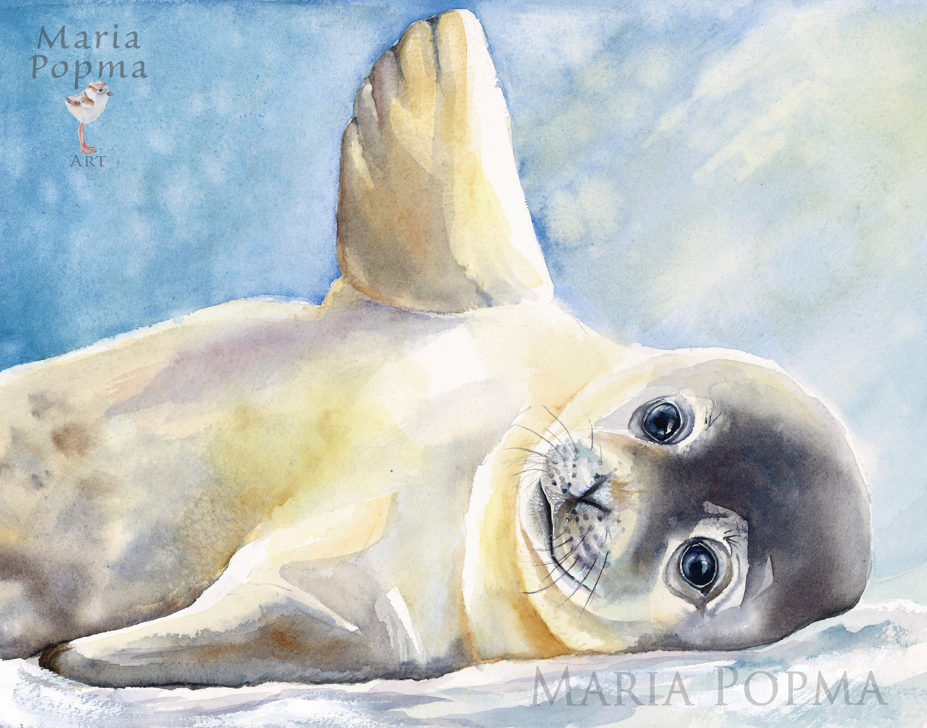 Seal Pup Watercolor Ocean Animal nursery Wall Art DIGITAL DOWNLOAD ...