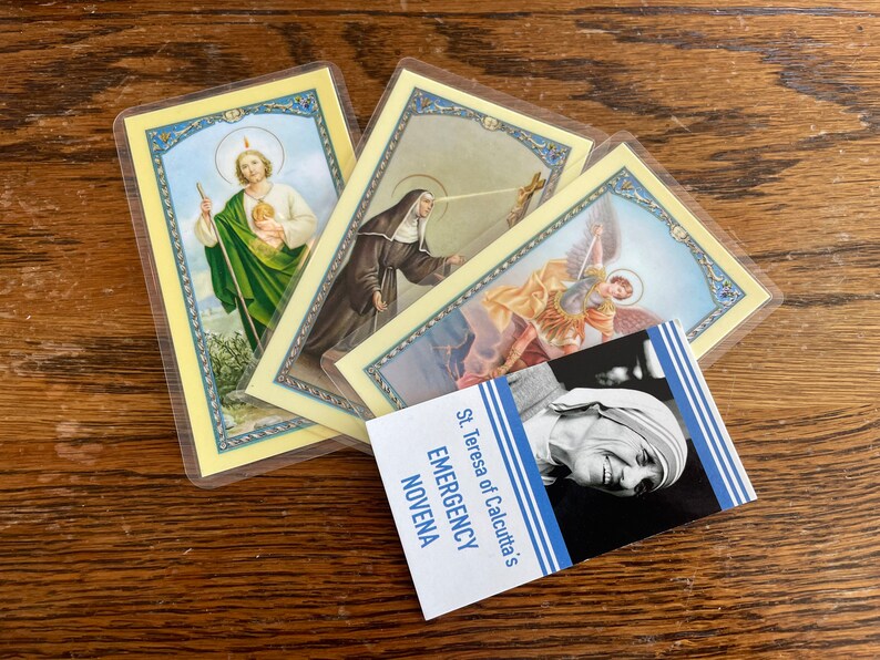 Spiritual First Aid Kit Catholic Gift St Michael St Jude St Rita Rosary ...