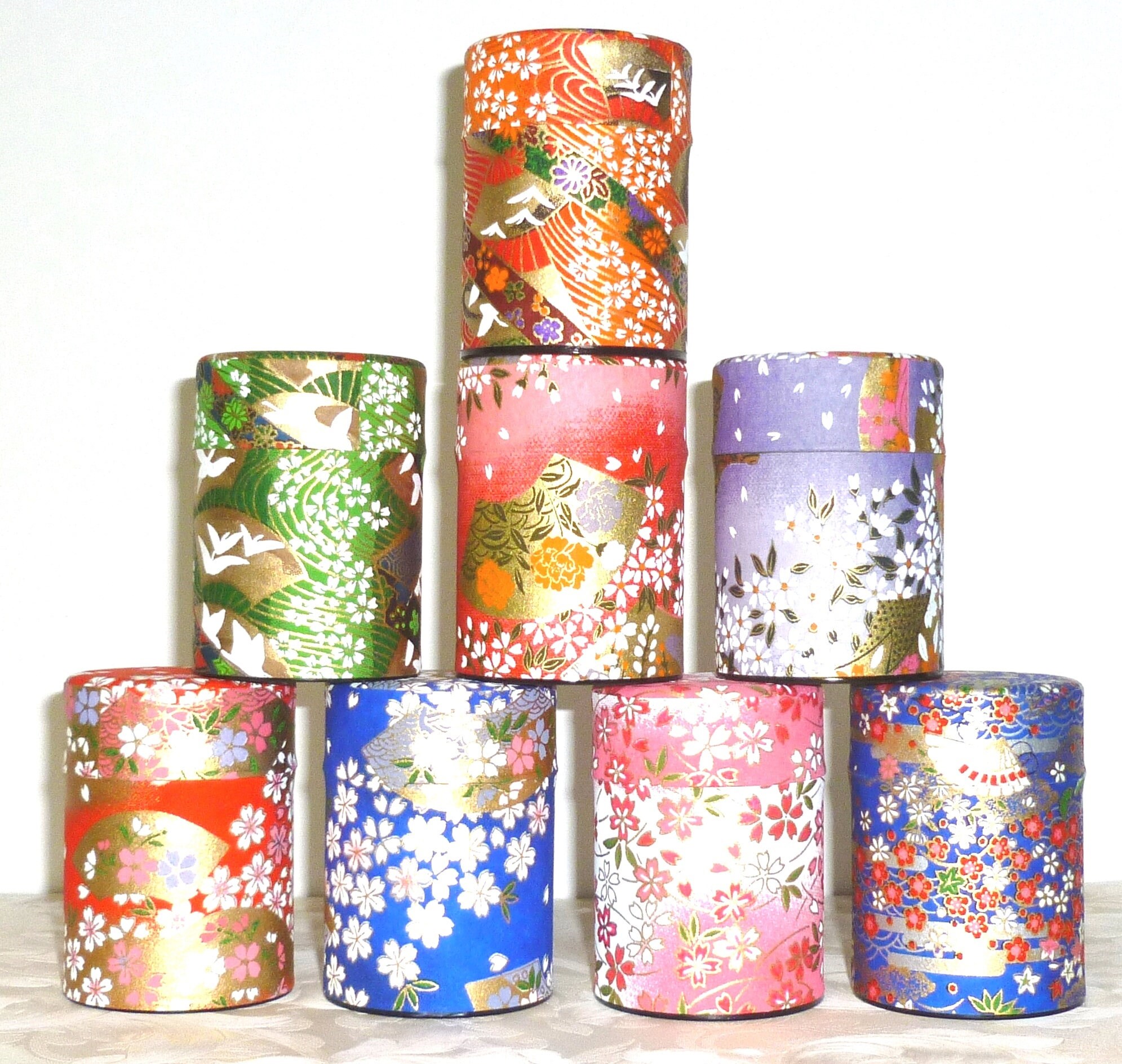 Matcha Tea Storage Container Washi Japanese Paper Design Tin - Etsy Canada