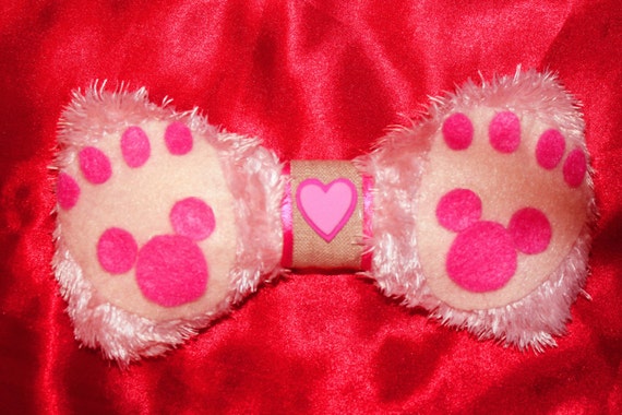Beary Pink Hair Bow | Etsy