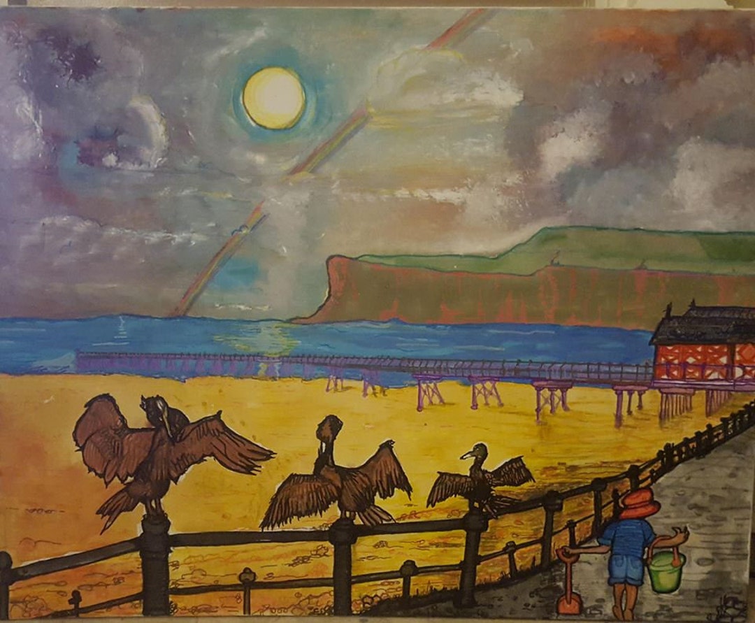 Saltburn by the Sea Cormorants Large Canvas / Wall Art - Etsy