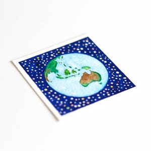 Earth Painting, Miniature Painting, Tiny Planet Watercolour Painting ...