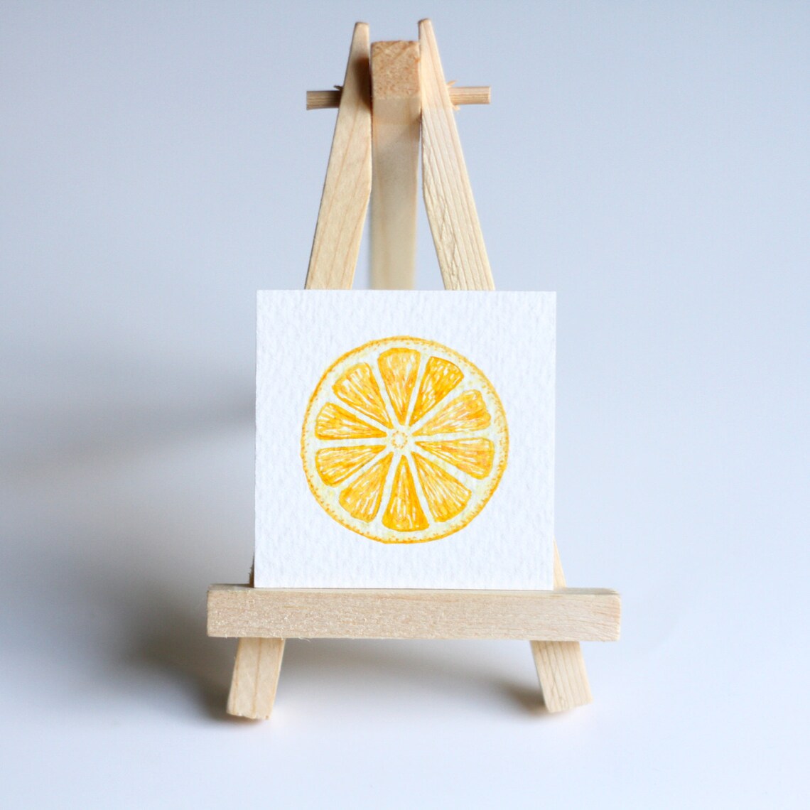 Miniature Watercolor Lemon Painting Miniature Art Food Art | Etsy