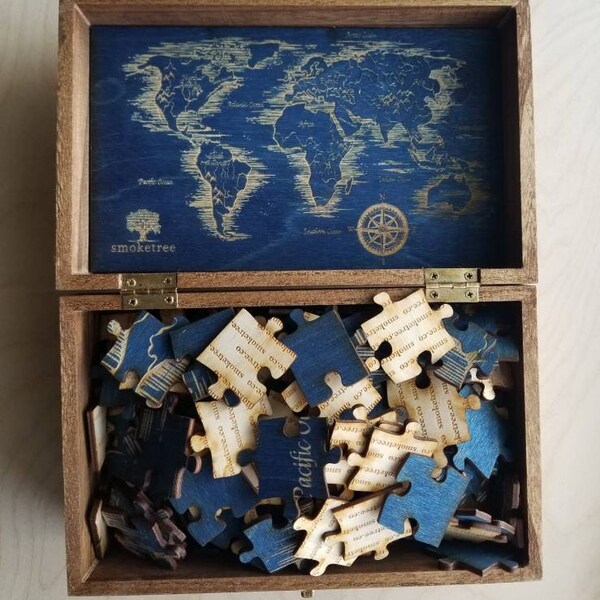 Map of the World Puzzle - Etsy