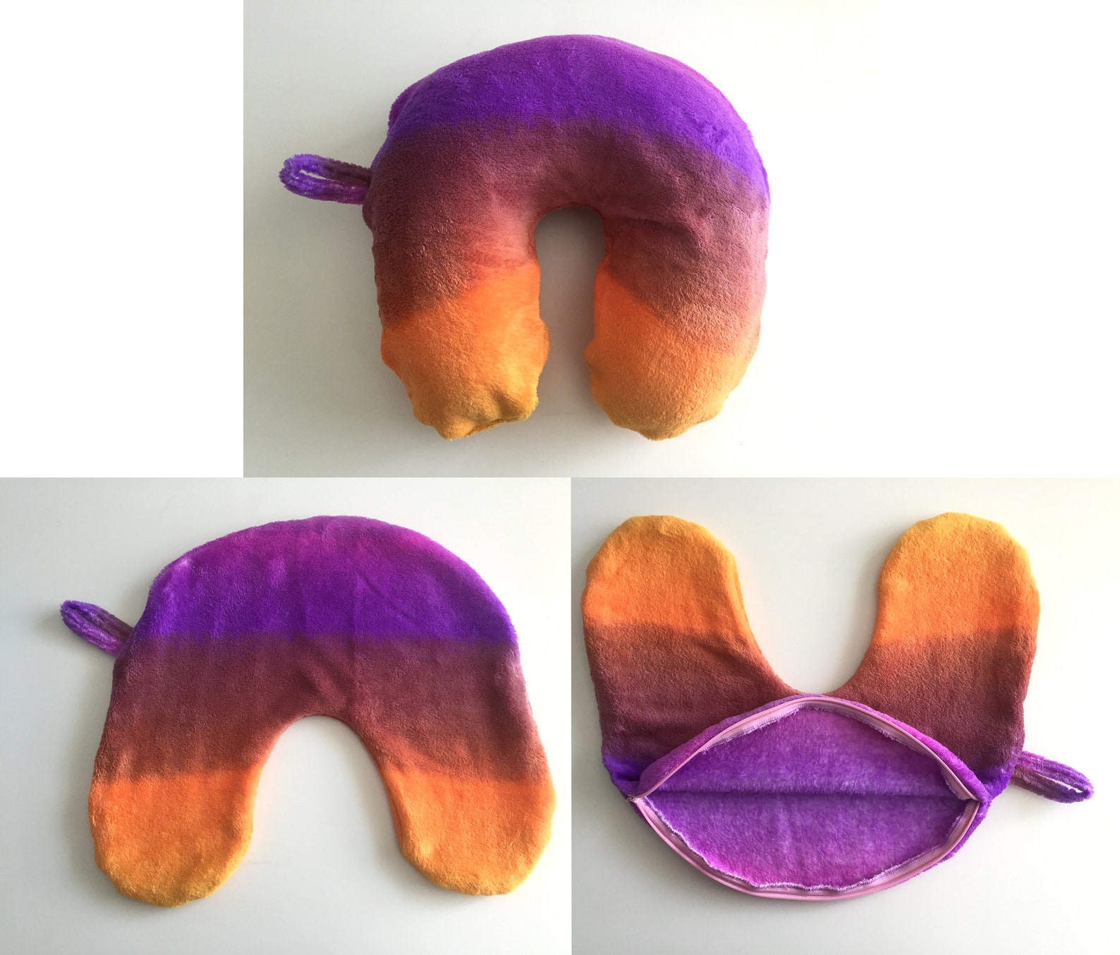 Empty Travel Neck Pillow Pillowcase Black Stuffable for - Etsy