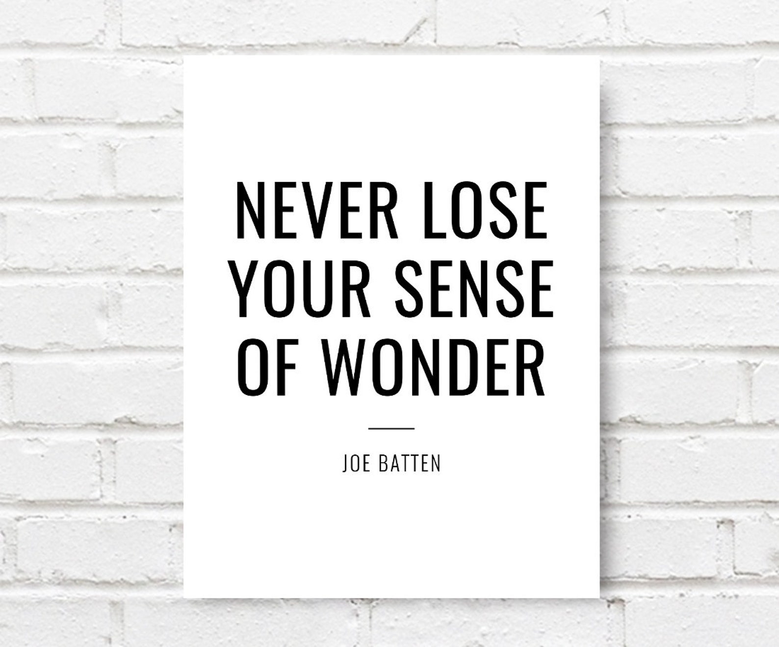 Never Lose Your Sense Of Wonder Printable Art Typography | Etsy