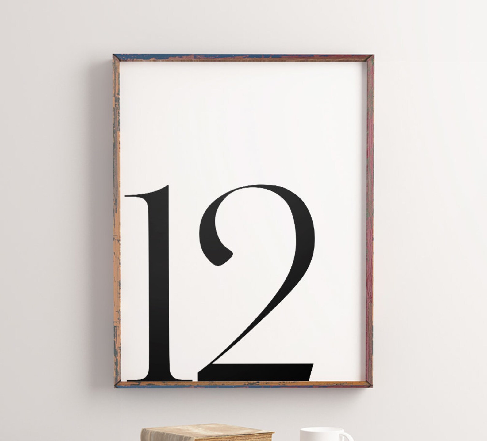 Number 12 Printable Art Number 12 Poster Number 12 Sign | Etsy