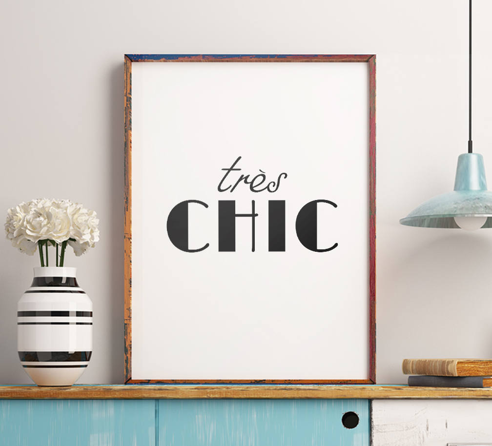 Fashion Art Fashion Poster Tres Chic Printable Art | Etsy