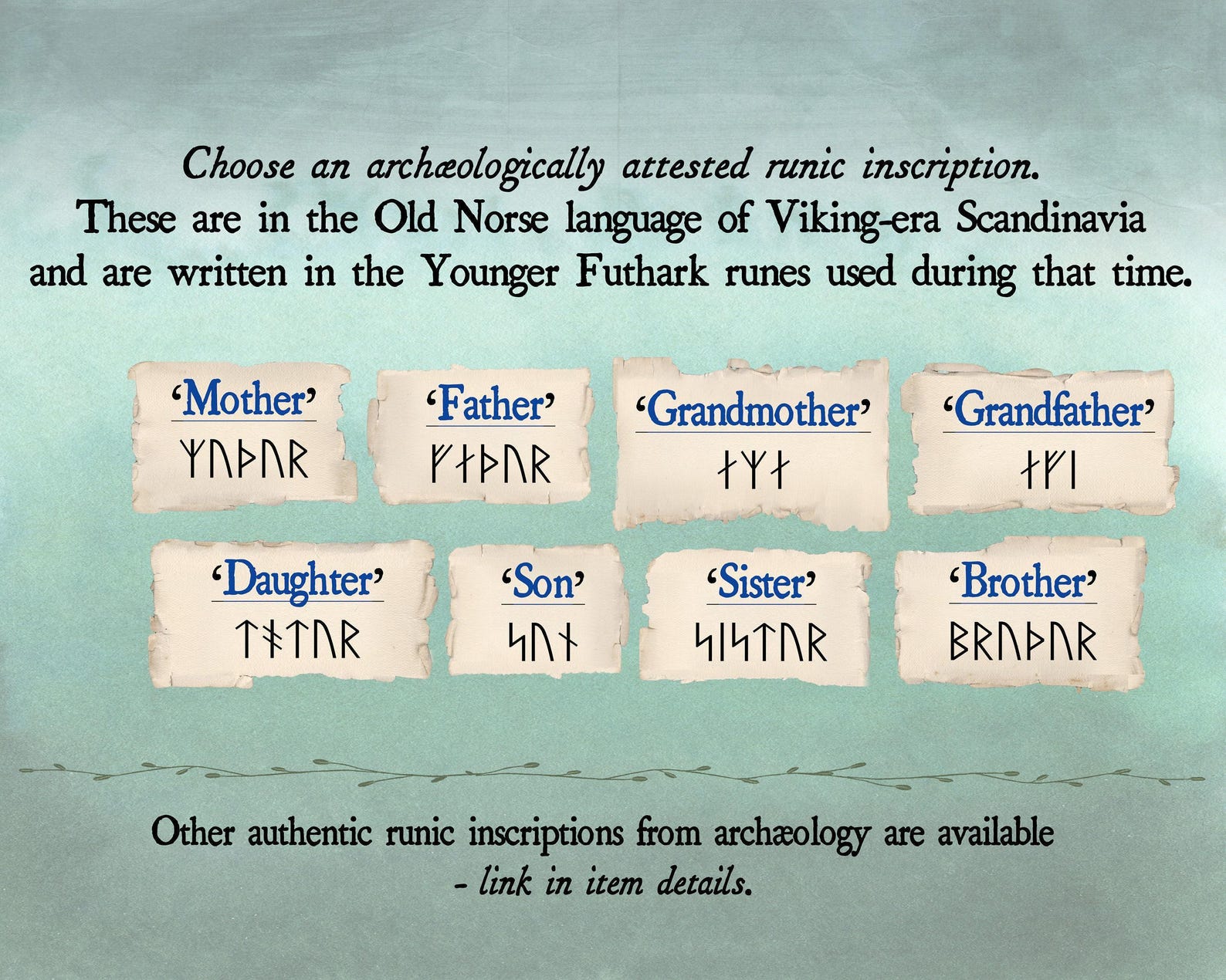Family Names in Runes. Mother, Father, Etc - in Runes From Archaeology ...