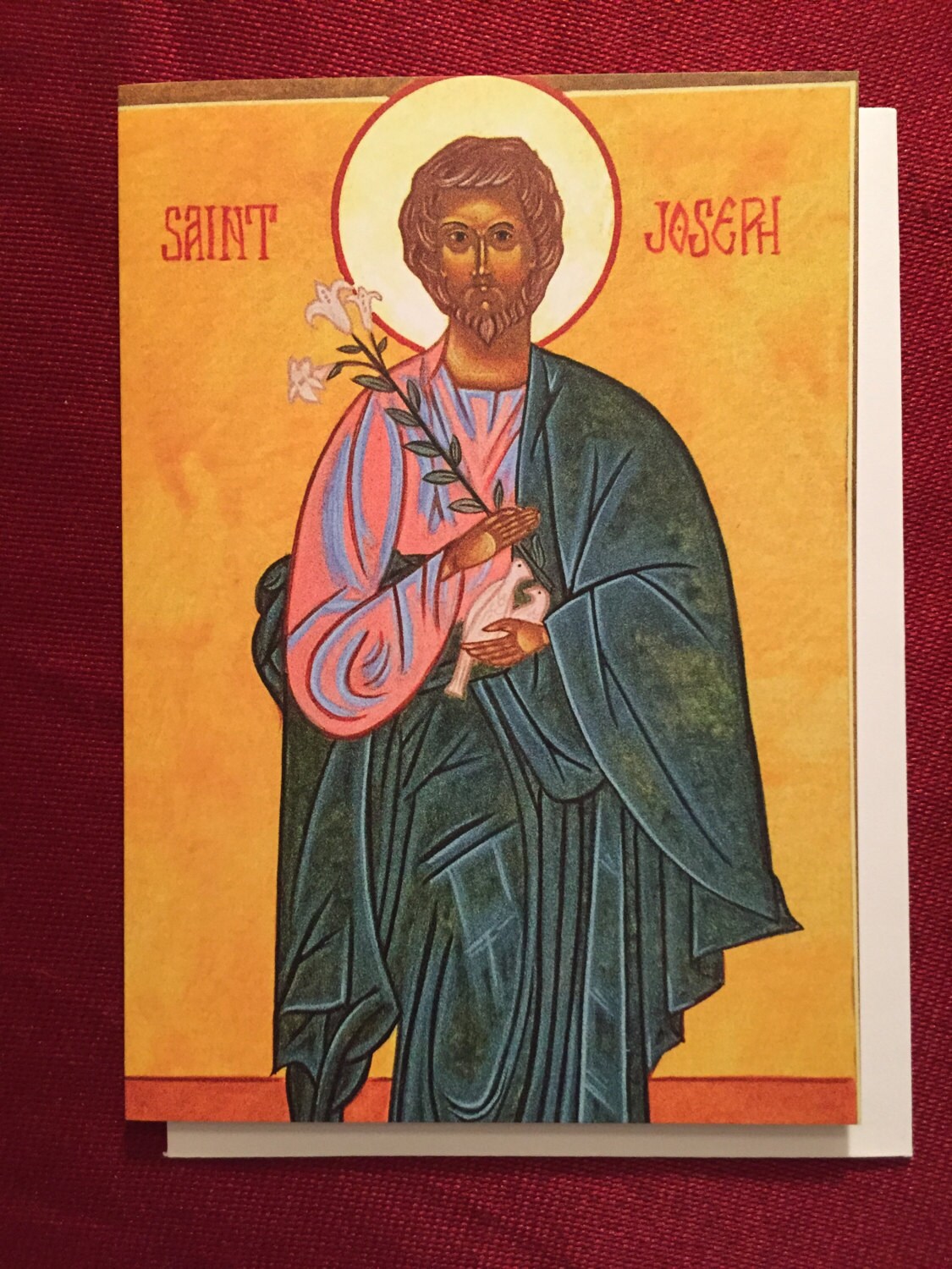 ST JOSEPH Icon Catholic Saints Byzantine Greeting Card - Etsy