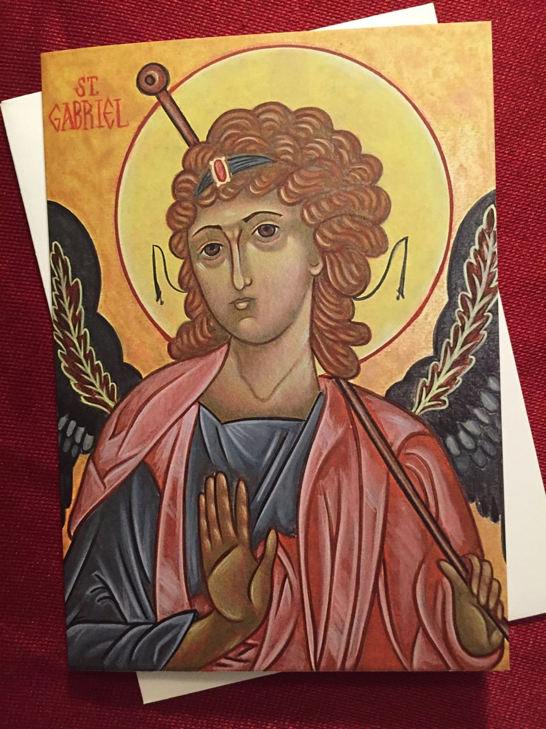 ST GABRIEL, Icon, Catholic, Religious Card, Gift, Saints, Catholic Art ...