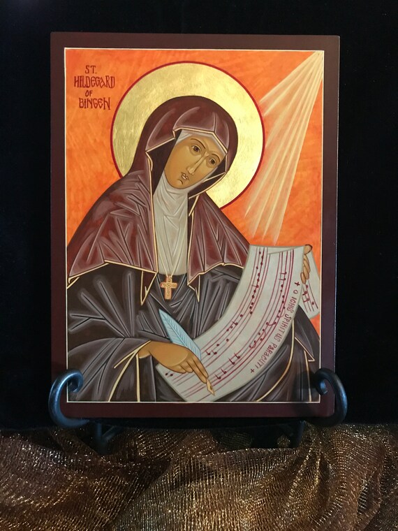 Saint Hildegard Catholic Saint Icon Original Icon | Etsy