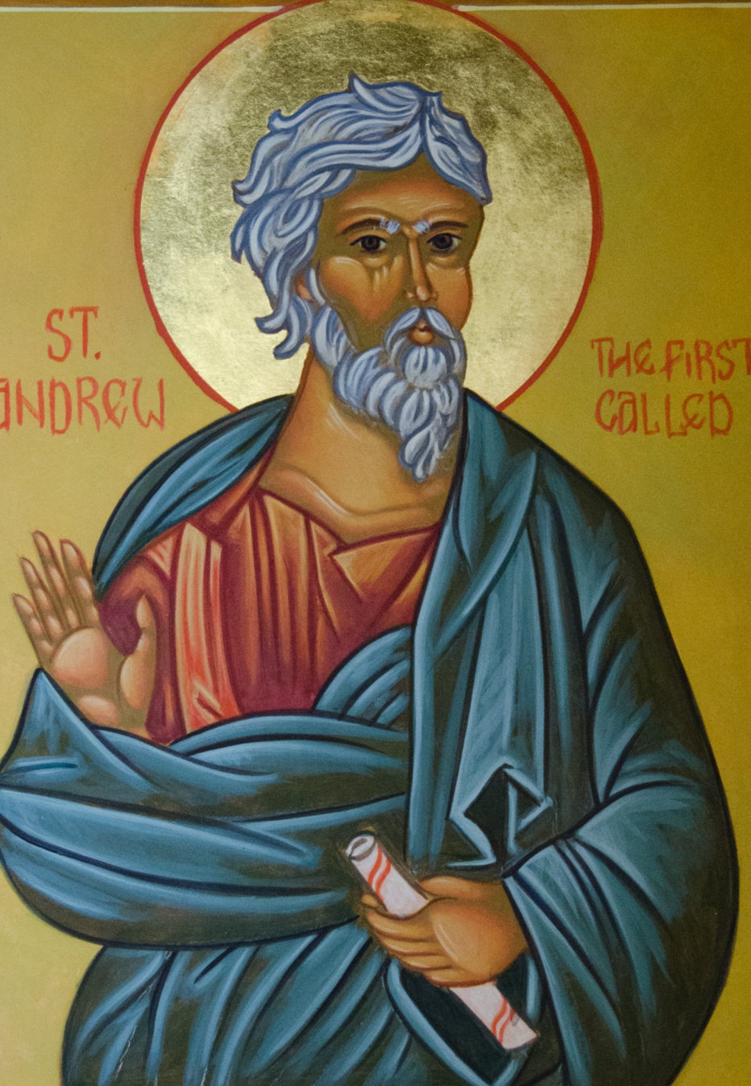 St Andrew Icon Card Catholic Art Religious Gift Saint Byzantine ...