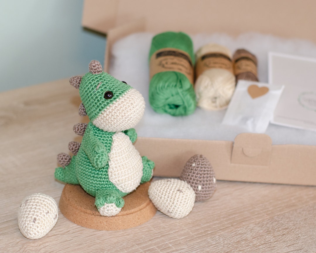 DIY Crochet Kit • Nauro the Dinosaur by Sameko Design • Amigurumi ...