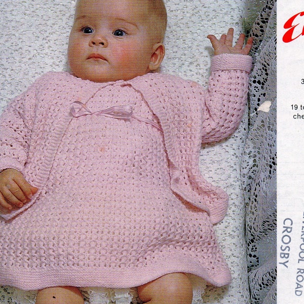 PDF Emu 8590 Vintage Baby Knitting Pattern Quickerknit/sports Weight ...